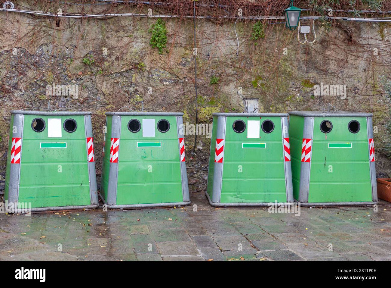 Glass Collecting Bins Stock Photo - Alamy