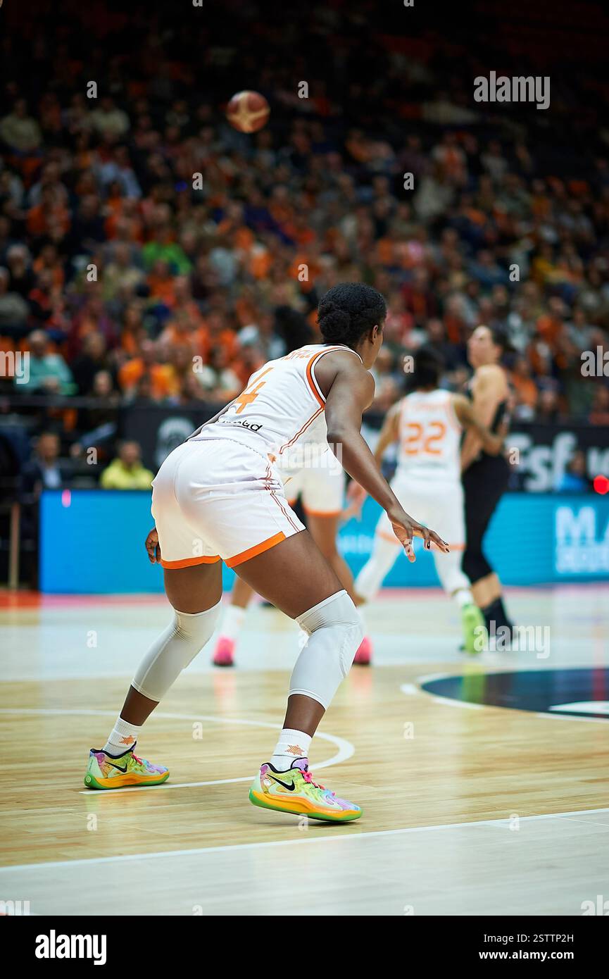 Nadia Fingall of Valencia basket seen in action during the Game 1 ...