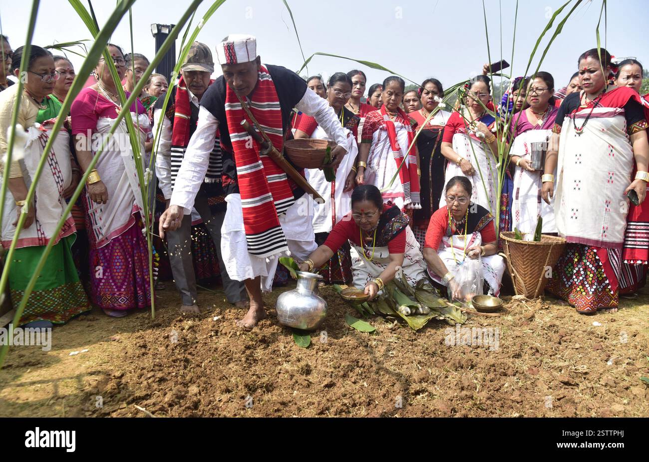 February 19, 2025, Guwahati, Guwahati, India: Mising community prepare ...