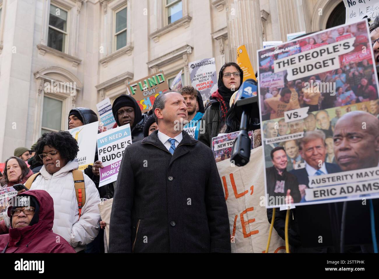 February 19, 2025, New York, New York, USA: City comptroller Brad ...