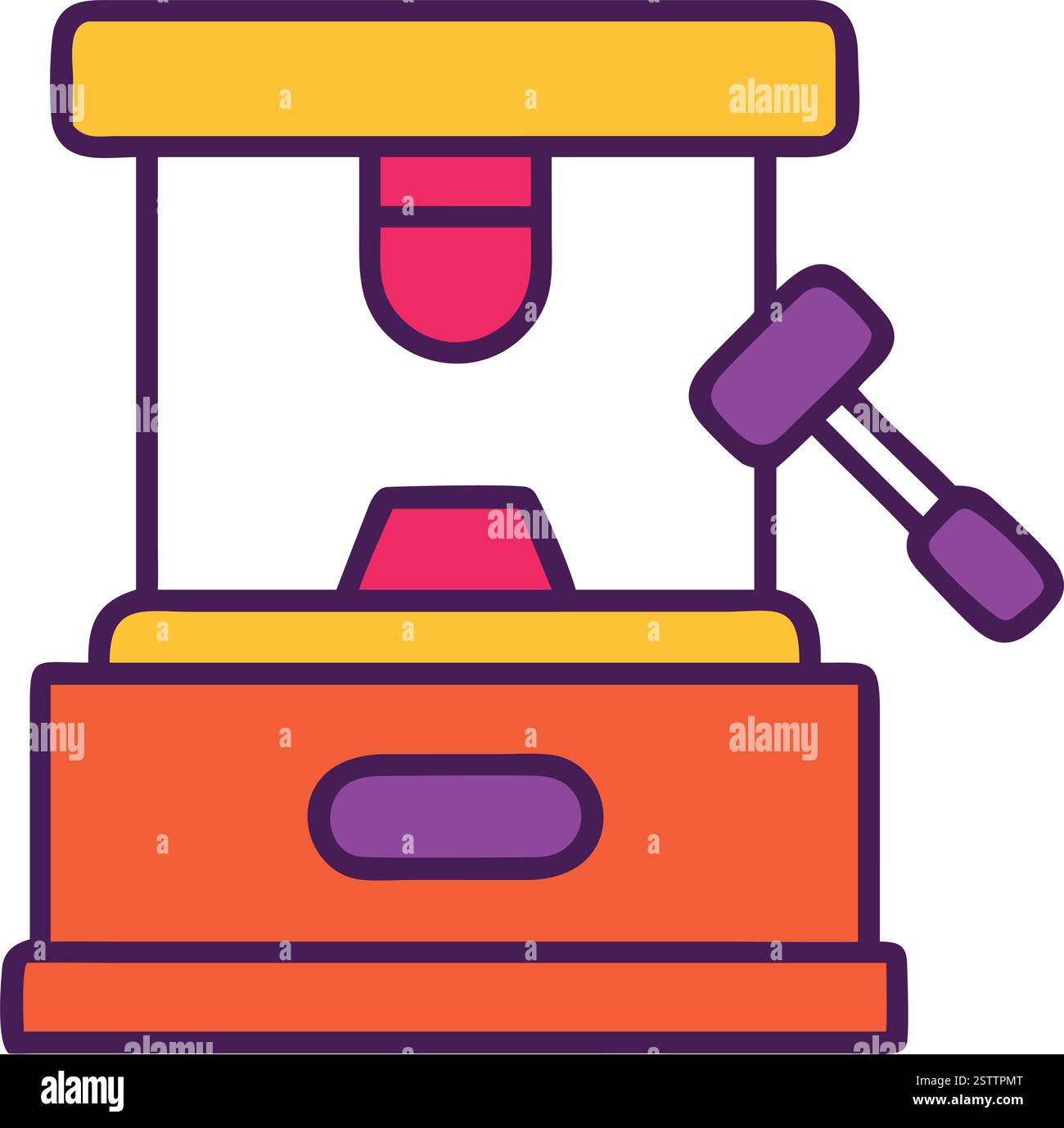 Hammer game carnival icon Stock Vector Image & Art - Alamy
