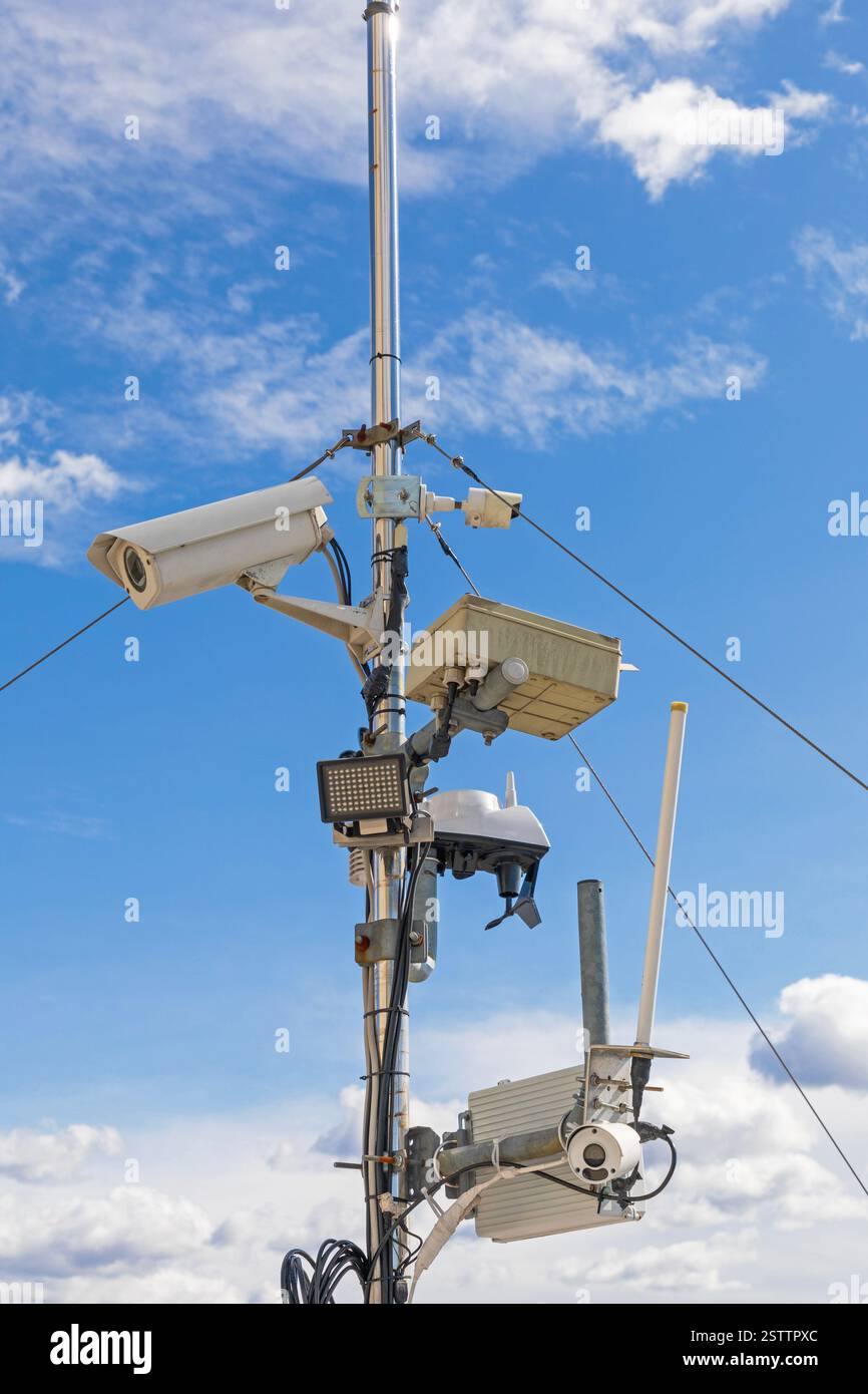 CCTV Camera Tower Stock Photo - Alamy