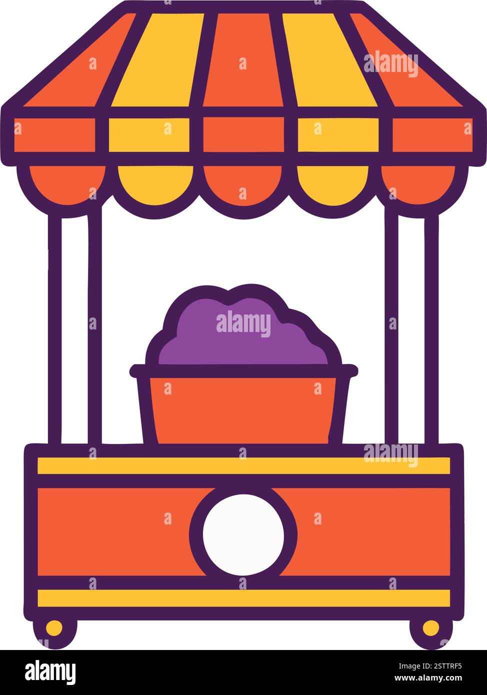 Cotton candy stand carnival icon Stock Vector Image & Art - Alamy