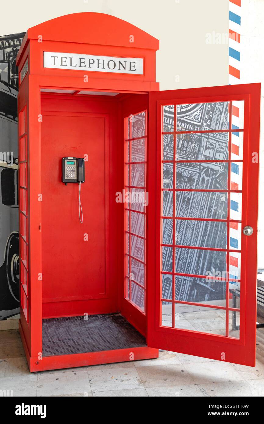 Red Telephone Booth Stock Photo - Alamy