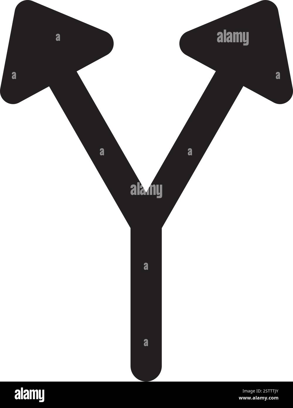 Arrow bent split icon Stock Vector Image & Art - Alamy