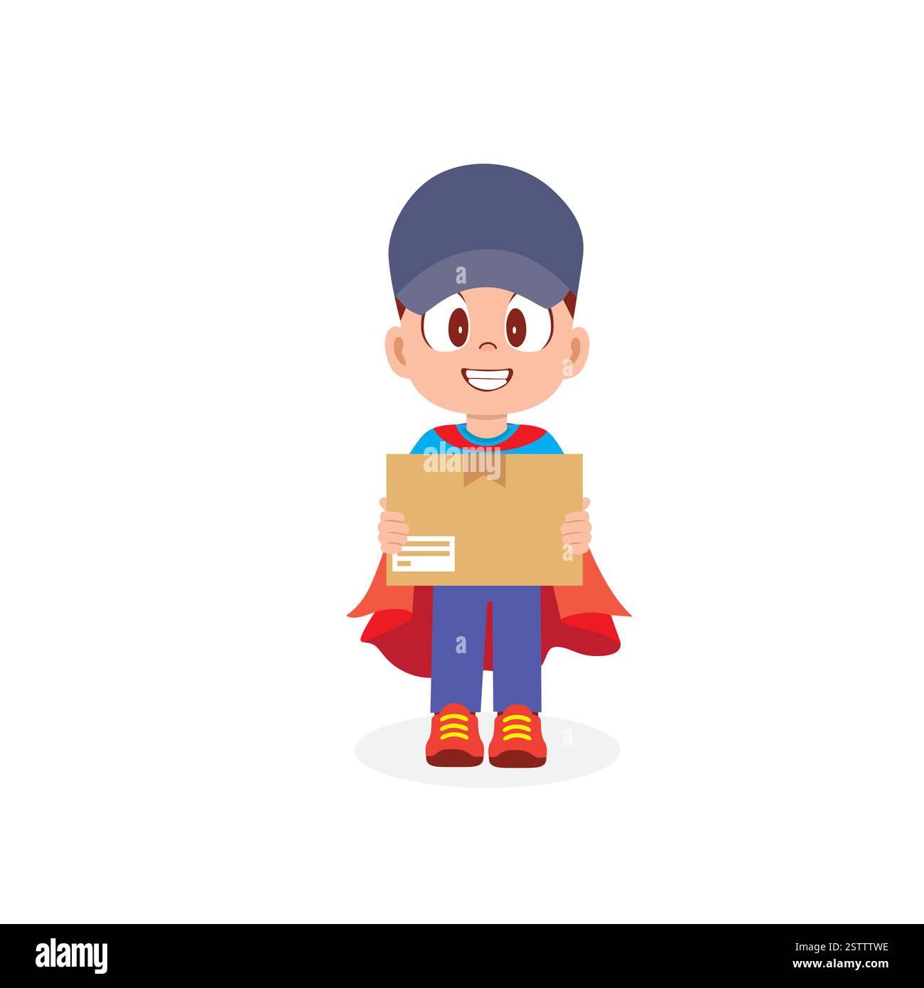 Courier smiling Stock Vector Images - Alamy