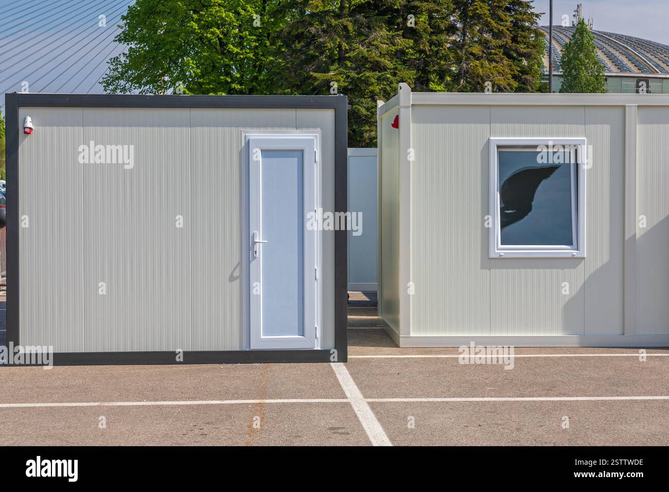 Shipping container converted into an office hi-res stock photography ...