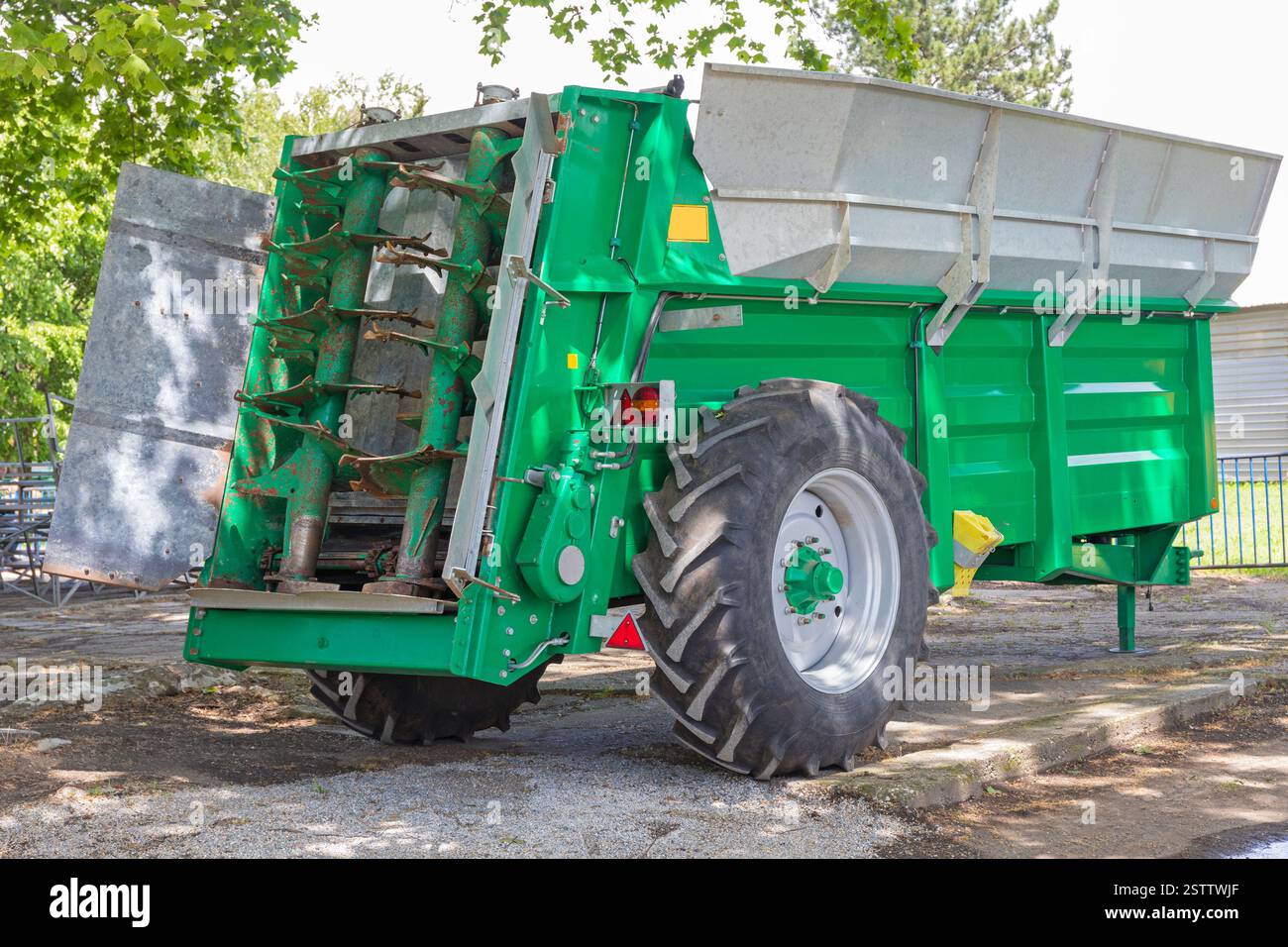 Manure Spreader Trailer Stock Photo - Alamy