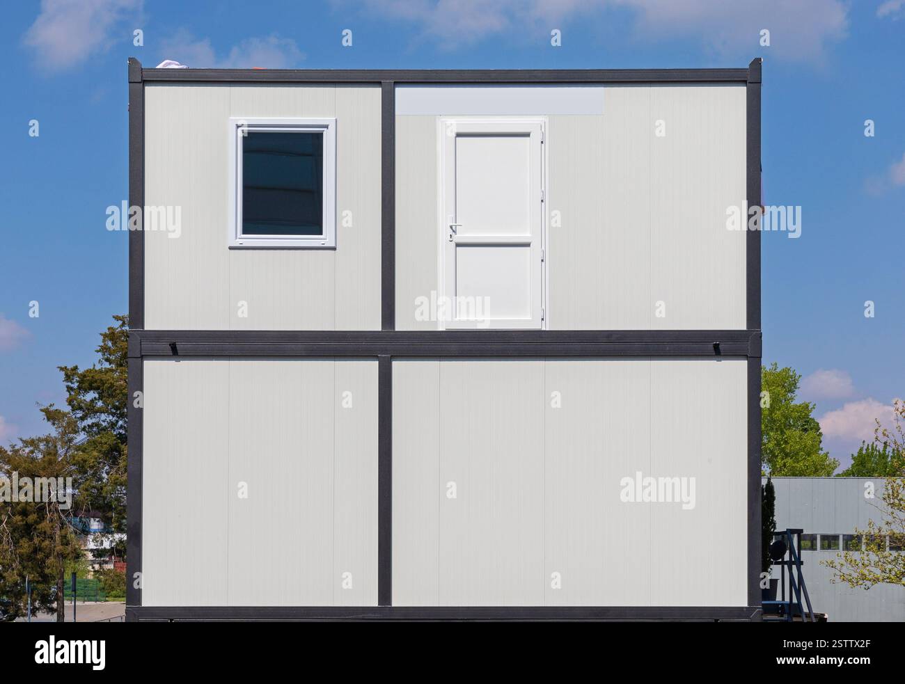 Stacked Containers Office Stock Photo - Alamy