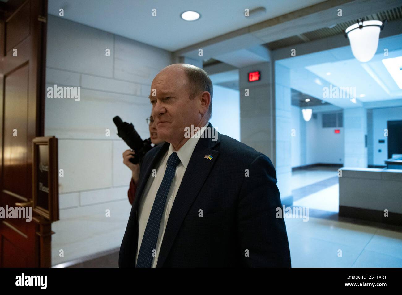 Washington, Dc, USA. 19th Feb, 2025. United States Senator Chris Coons ...