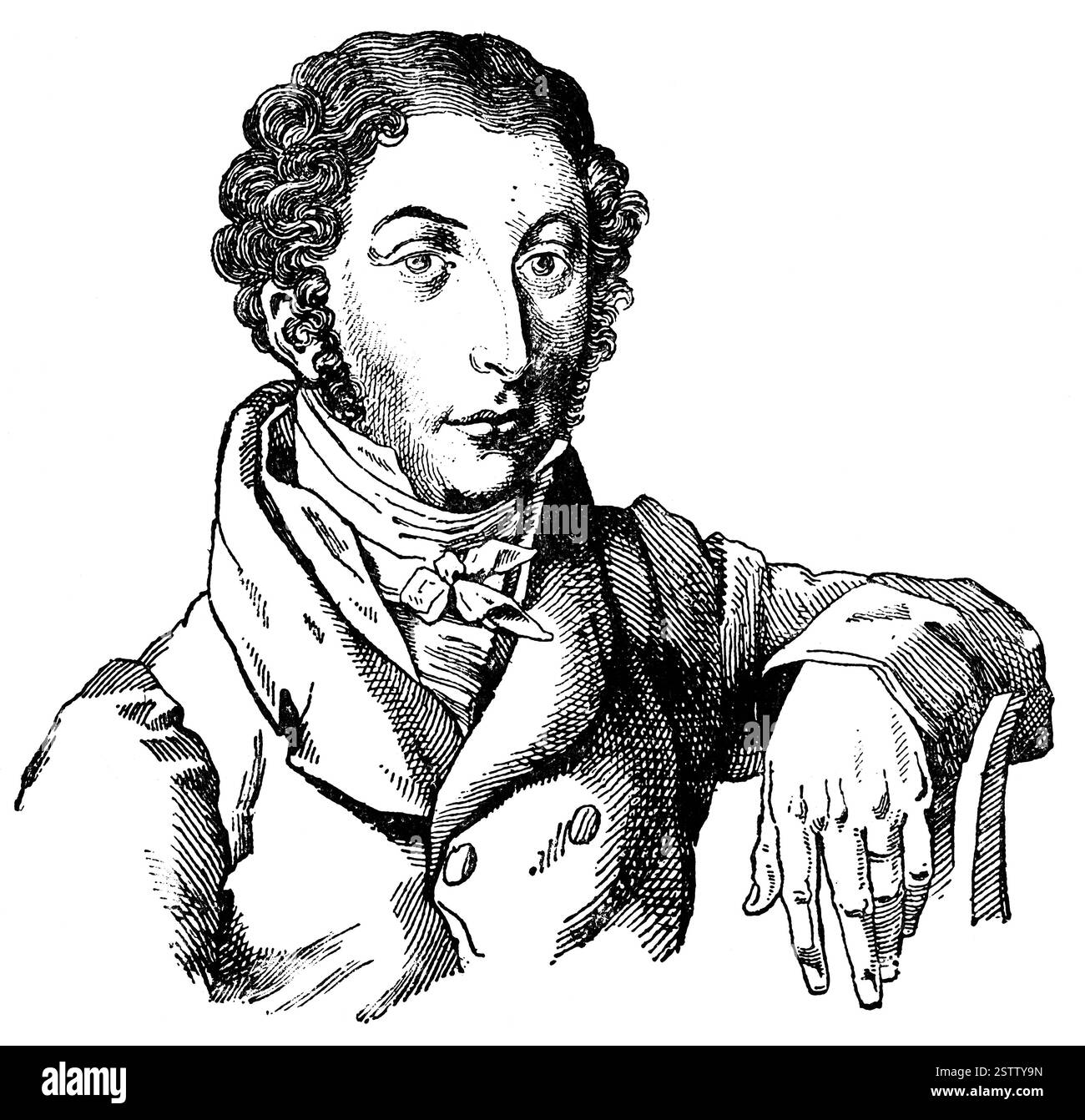 Portrait of Carl Maria von Weber - a German composer, conductor ...