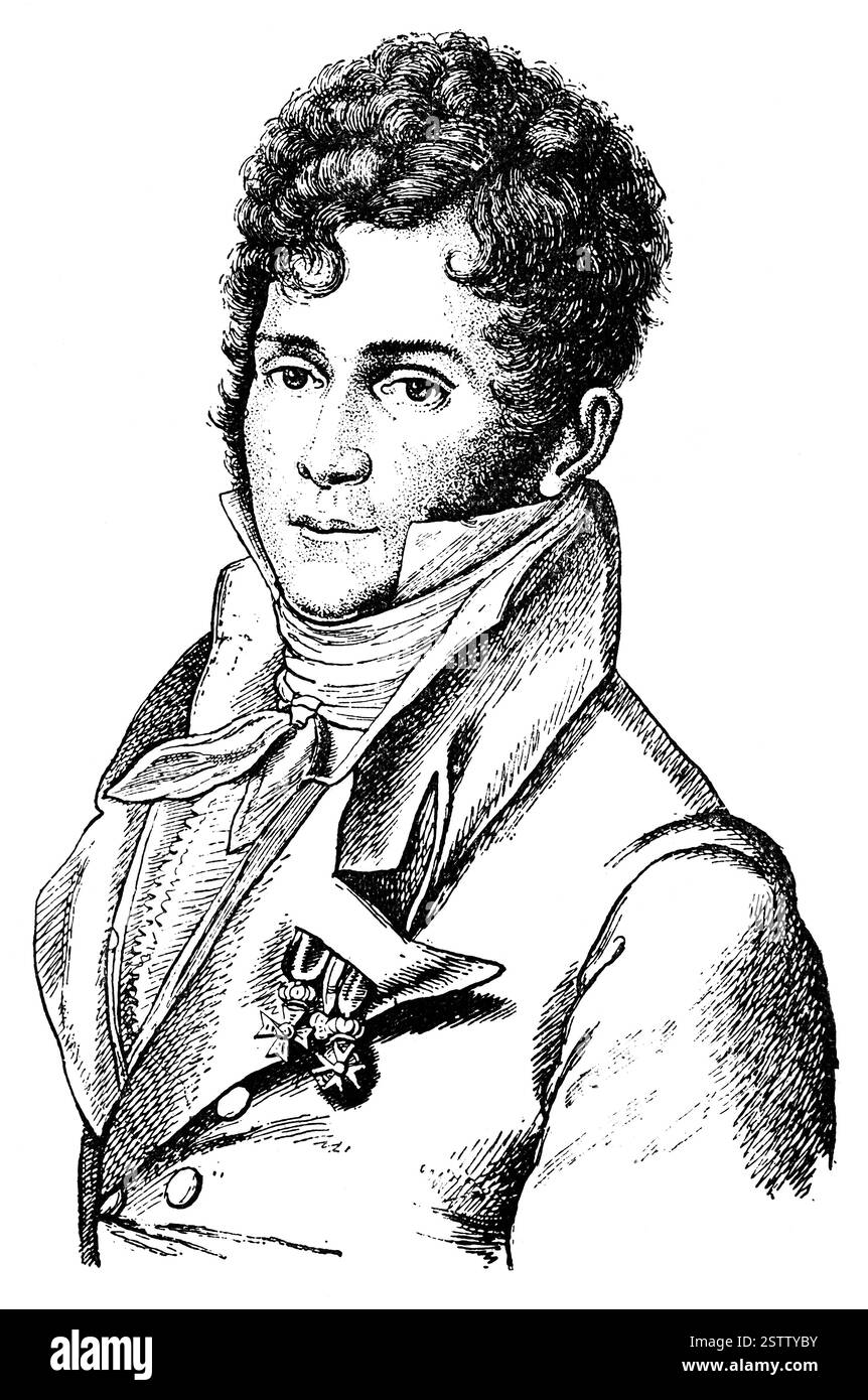 Portrait of Gaspare Spontini - an Italian opera composer and conductor ...
