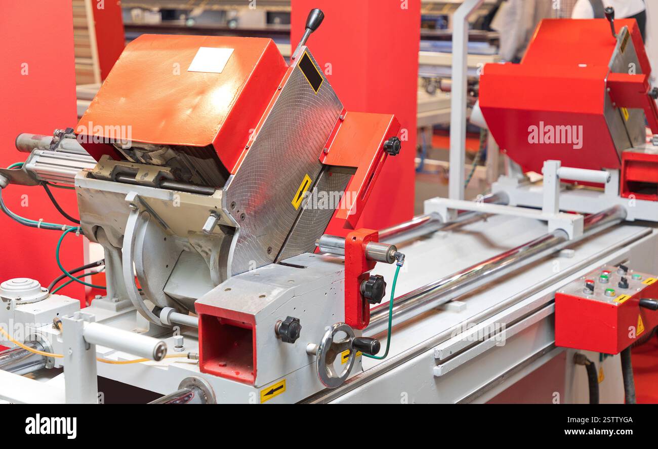 Machine for Making Windows and Doors in Factory Stock Photo - Alamy