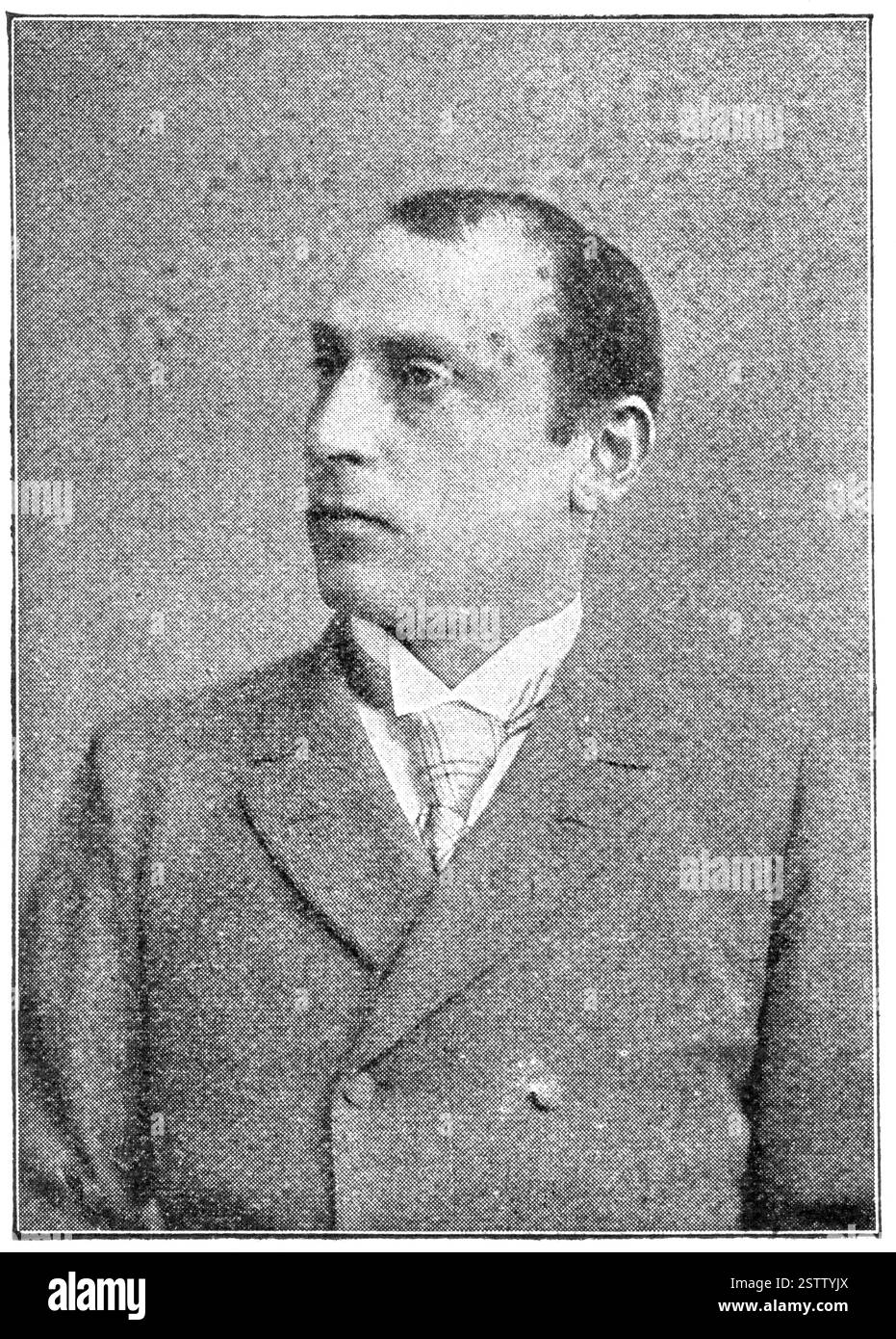 Portrait of Emanuel Reicher - a German actor. Illustration of the 19th ...