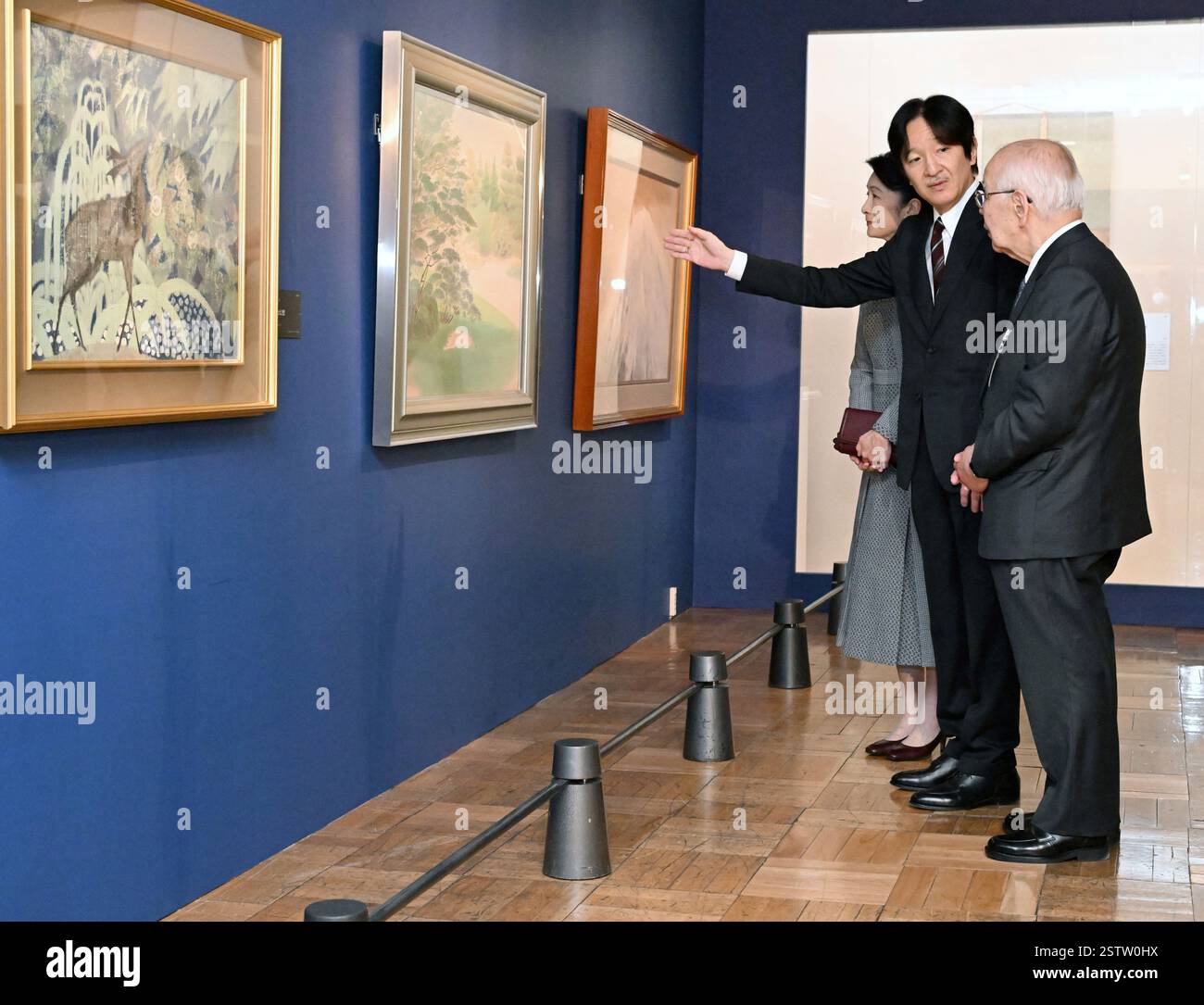 Japanese Crown Prince Prince Akishino and Crown Princess Kiko visit art ...