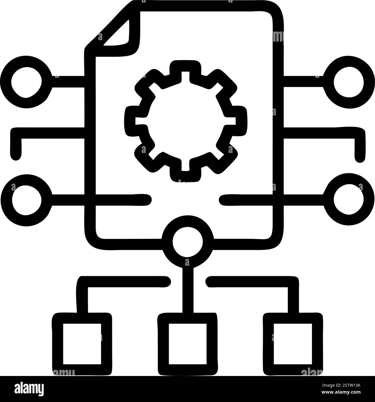 AI chip with neural circuits icon Stock Vector Image & Art - Alamy