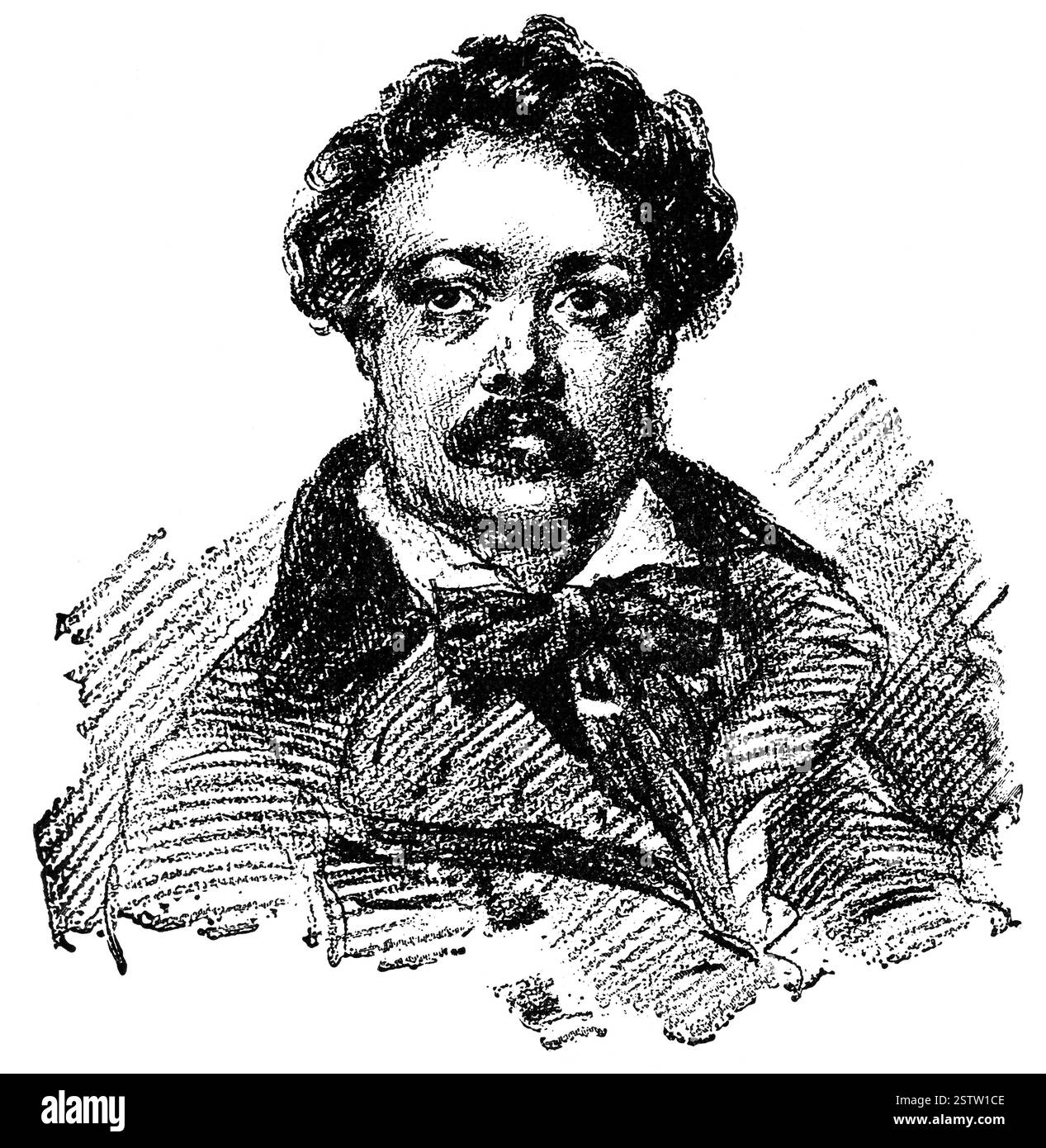 Portrait of Ferdinand Freiligrath - a German poet, translator and ...