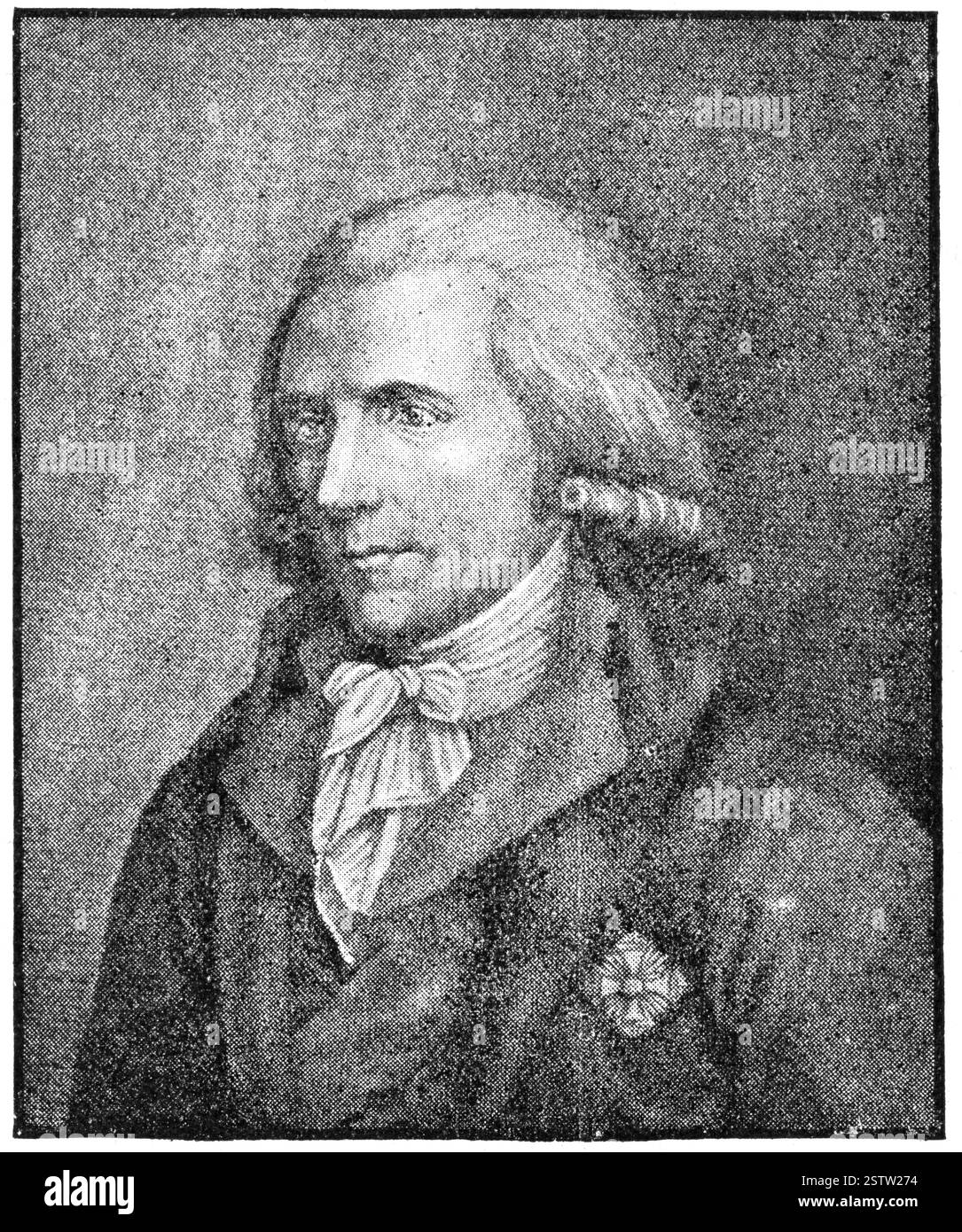 Portrait of Sir Benjamin Thompson, Count Rumford - an American-born British physicist and ...