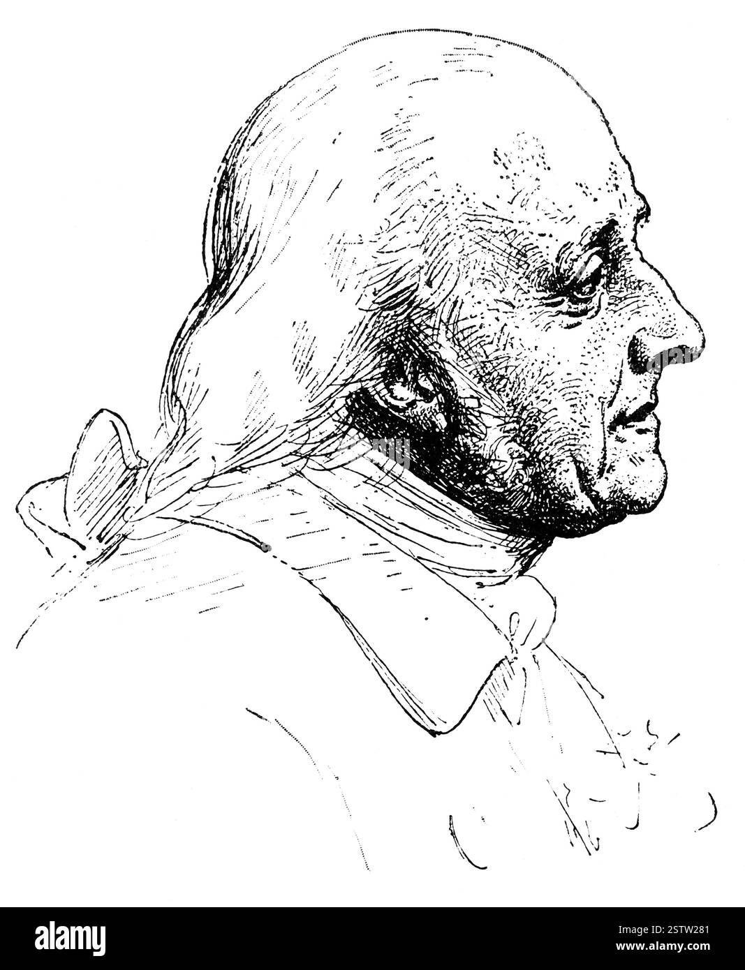 The inventor of the electric battery illustration Black and White Stock ...