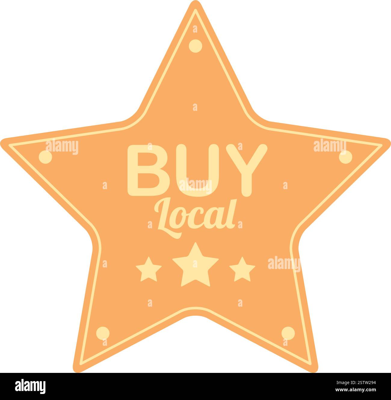 Buy local label orange hi-res stock photography and images - Alamy