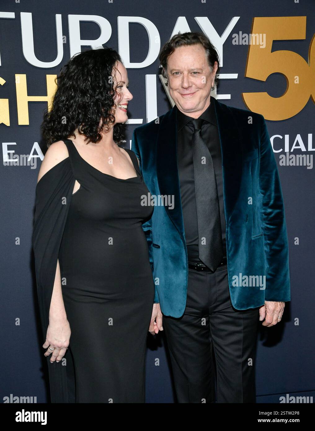 Judge Reinhold, right, and wide Amy Reinhold attend the SNL50: The ...