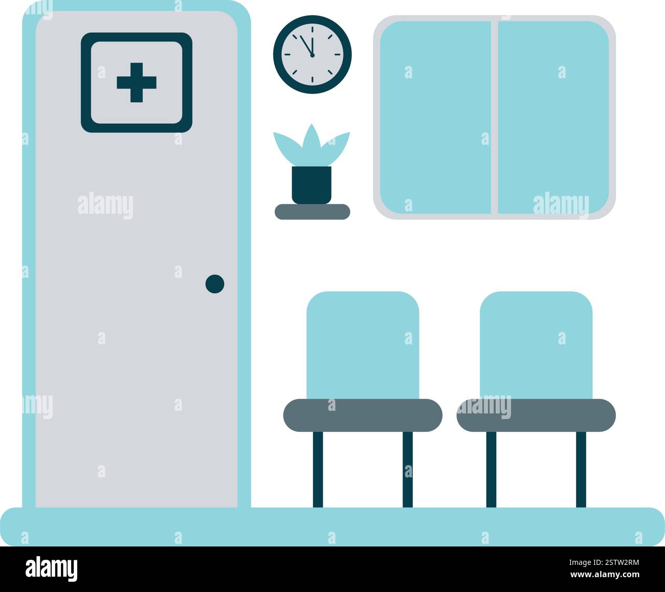 Clean hospital waiting room Stock Vector Images - Alamy
