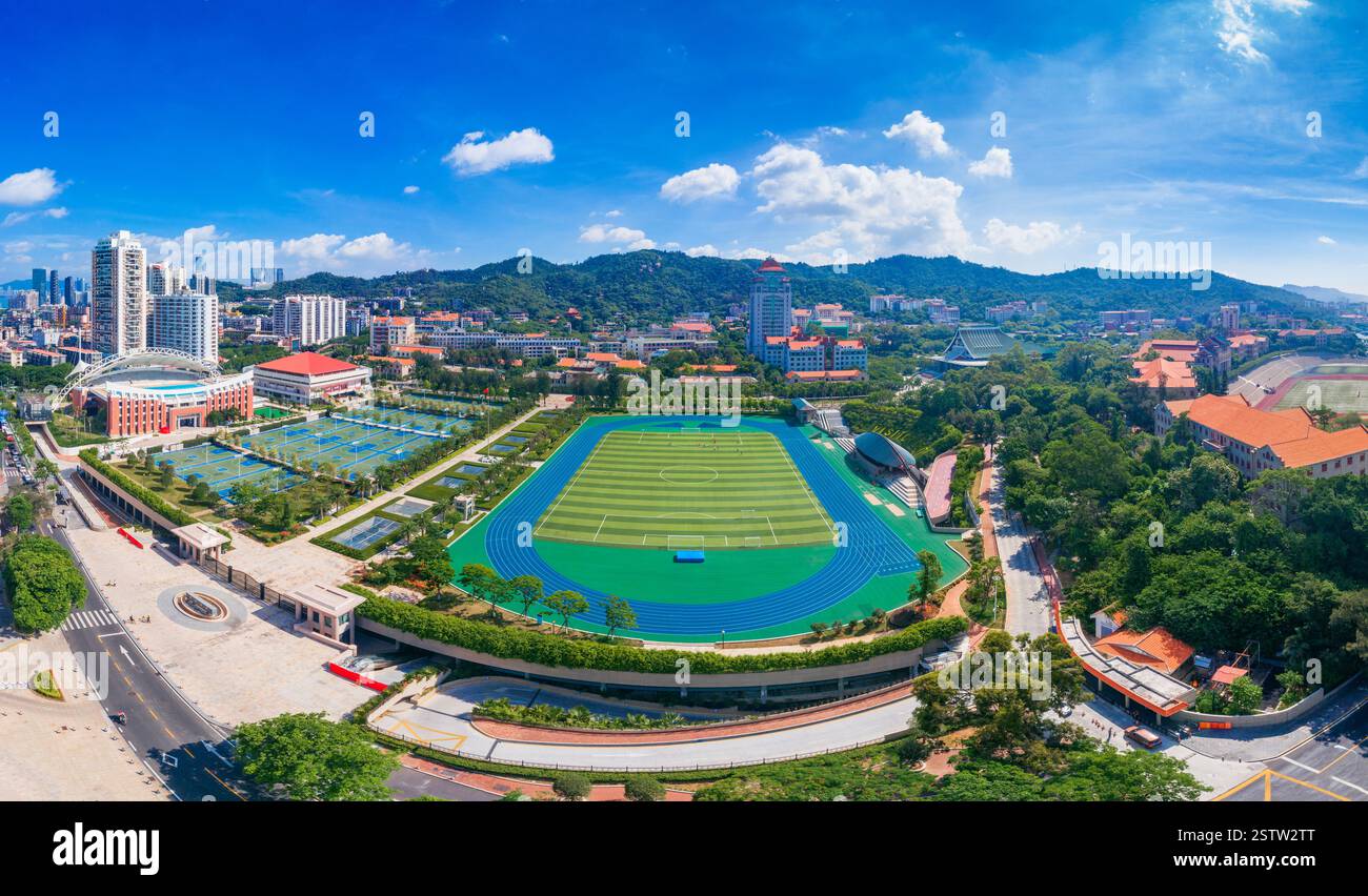 Aerial Scenery of Siming Campus, Xiamen University, Fujian Province ...