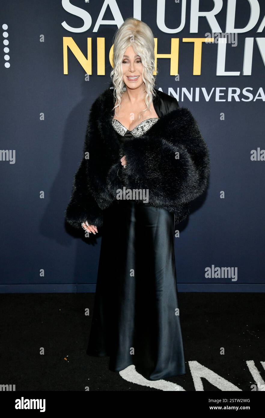 Cher attends the SNL50: The Anniversary Special at Rockefeller Plaza on ...