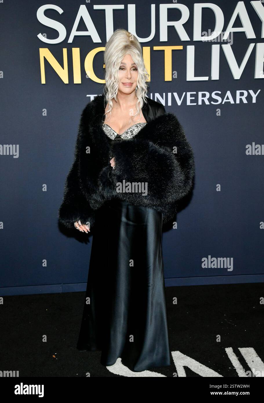 Cher attends the SNL50: The Anniversary Special at Rockefeller Plaza on ...