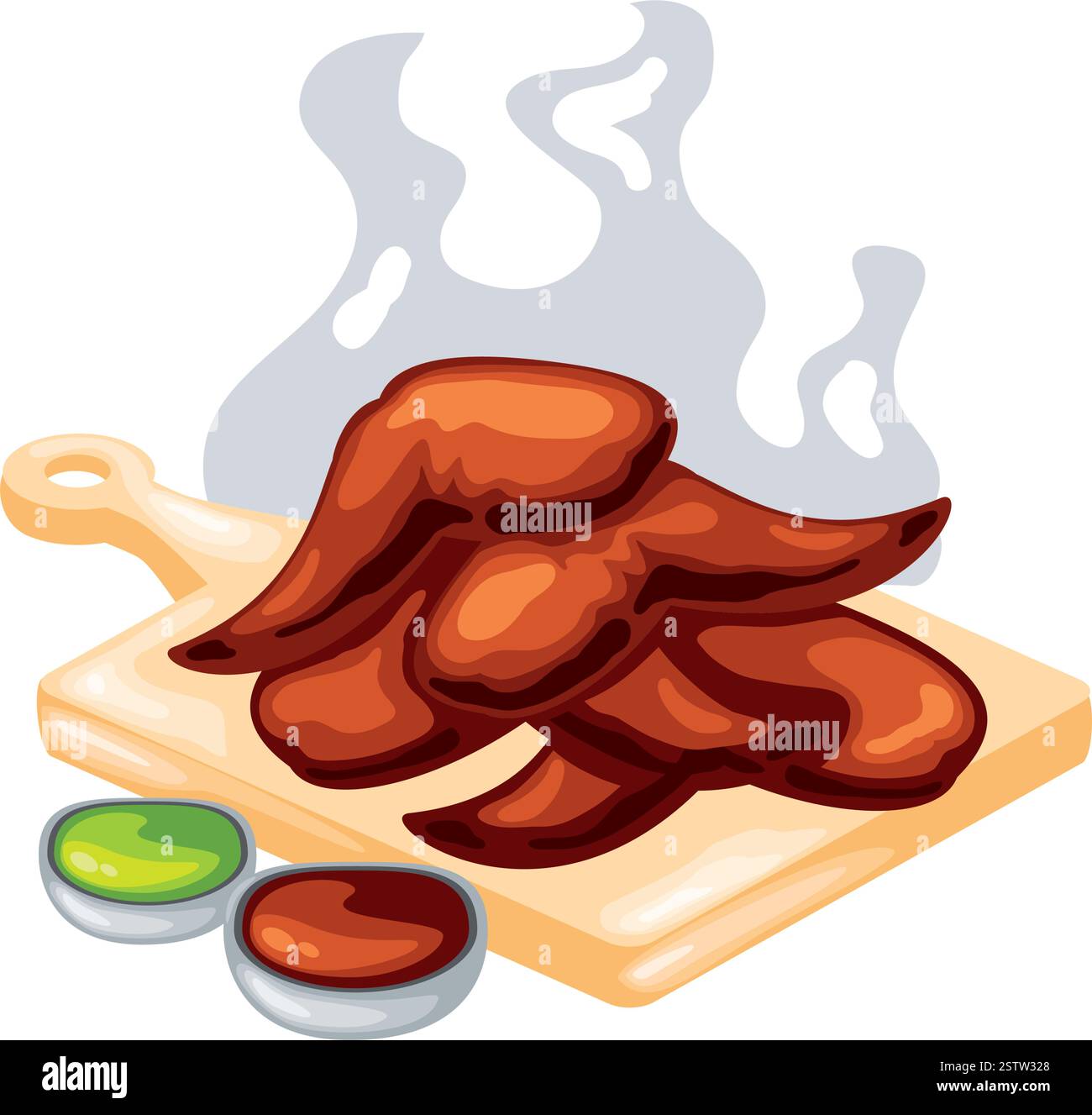 Bbq chicken wings icon Stock Vector Images - Alamy