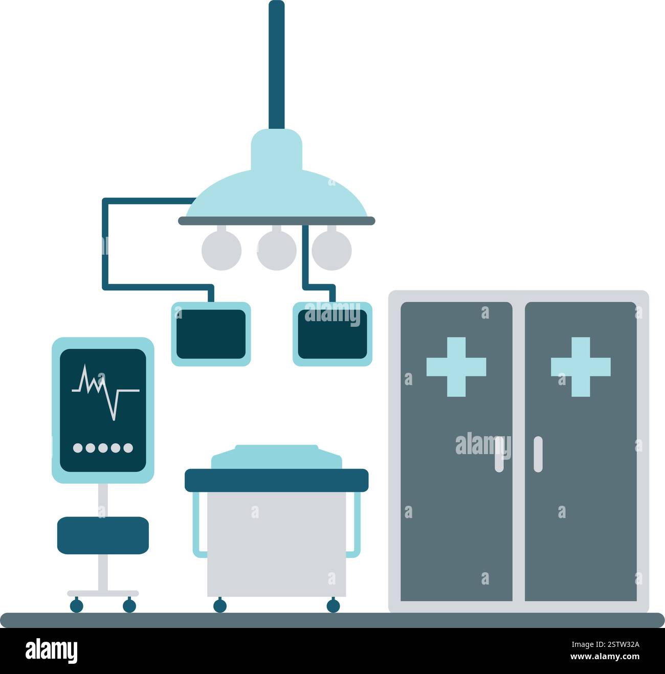 Operating room with surgical lights icon Stock Vector Image & Art - Alamy
