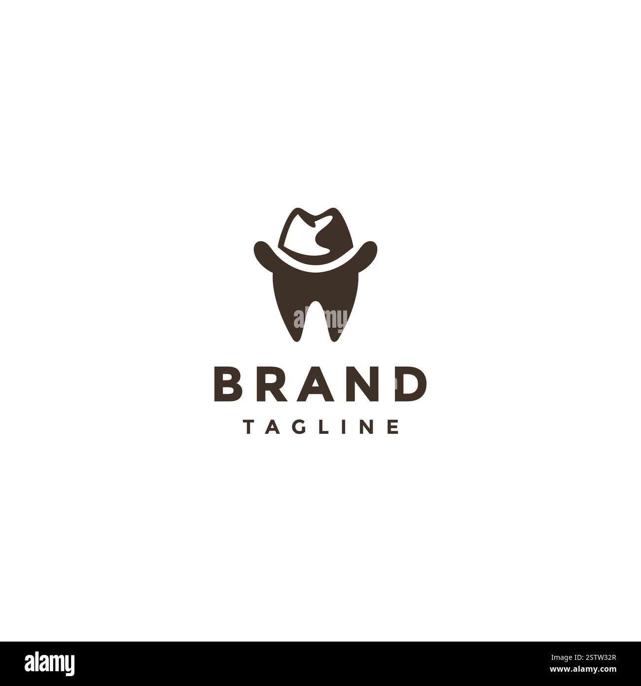 Simple Fun Country Dentistry Logo Design. Teeth Wears a Cowboy Hat Logo ...