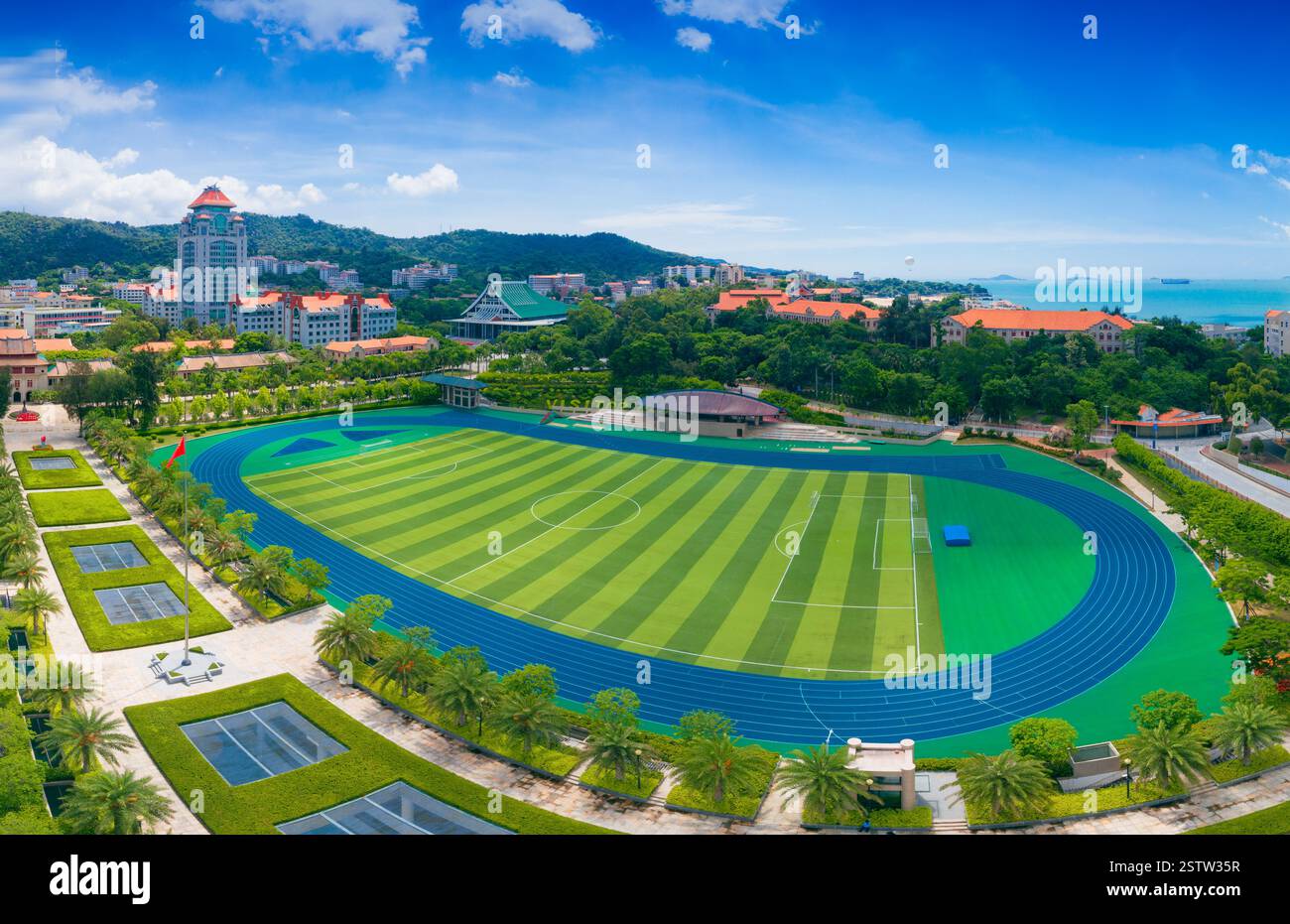 Aerial Scenery of Siming Campus, Xiamen University, Fujian Province ...