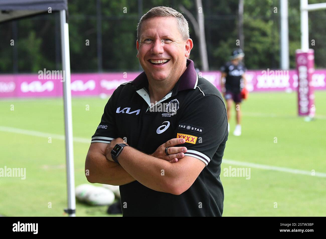 Brisbane Broncos football manager Troy Thomson is seen during an NRL ...