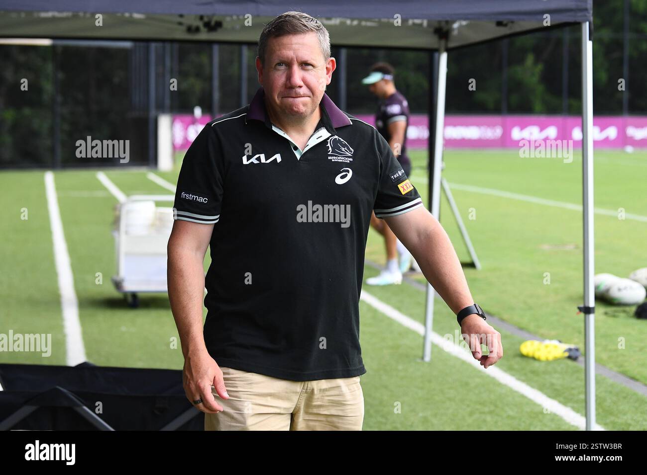 Brisbane Broncos football manager Troy Thomson is seen during an NRL ...