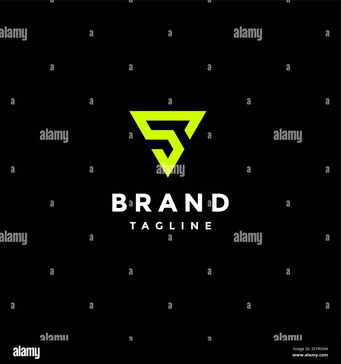 Simple Triangle Initial Letter S Logo Design. Geometric Triangle Letter ...
