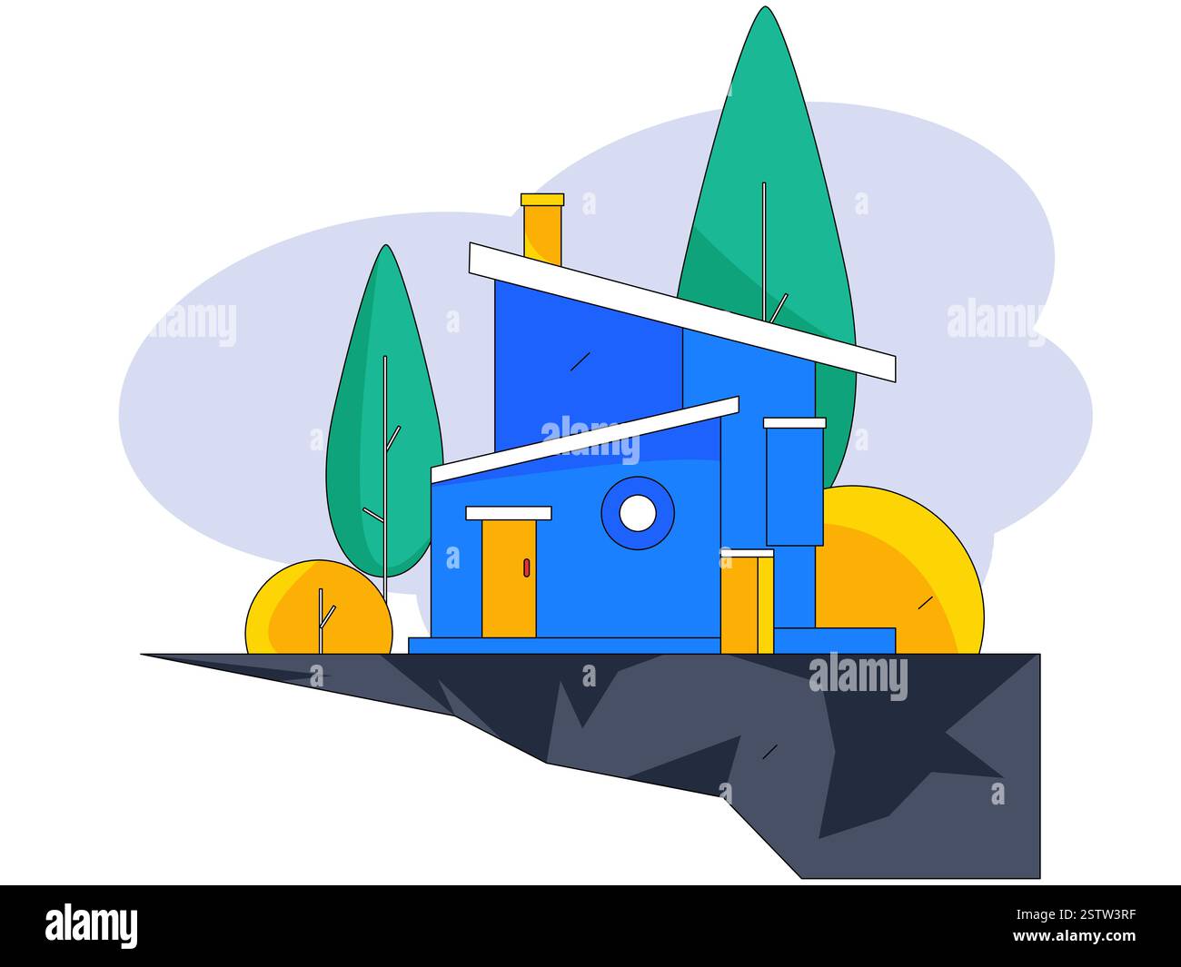House building vector concept operation hand drawn illustration Stock ...