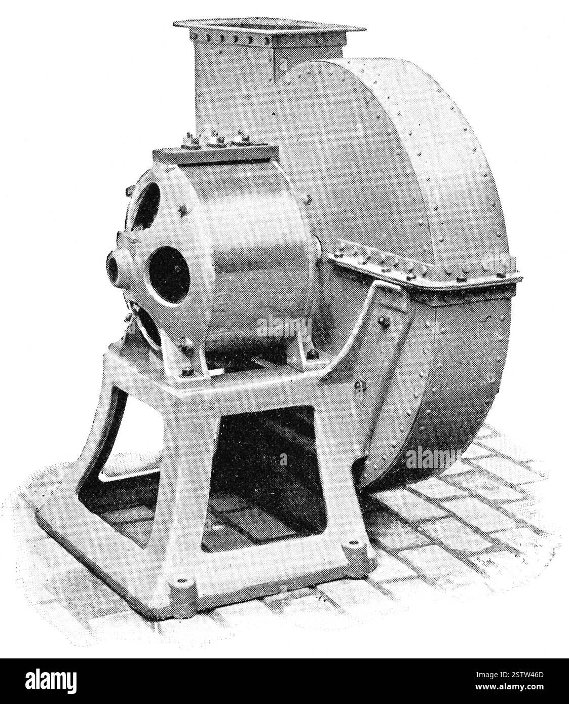 Electric fan for agricultural purposes. Illustration of the 19th ...