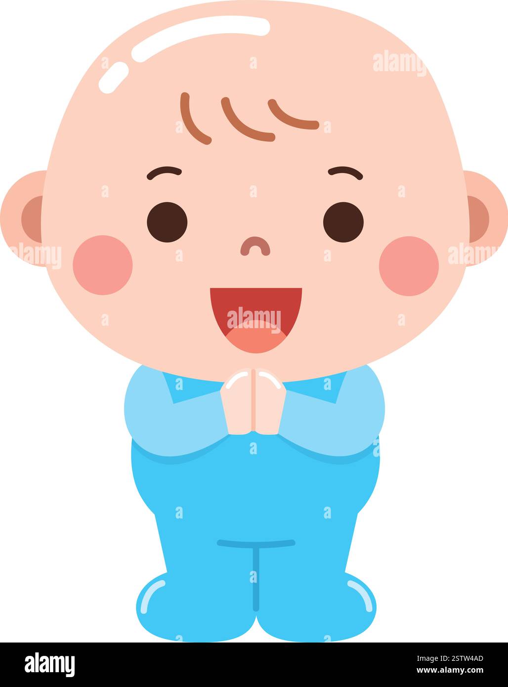 Happy Baby Cartoon Illustration Stock Vector Image & Art - Alamy