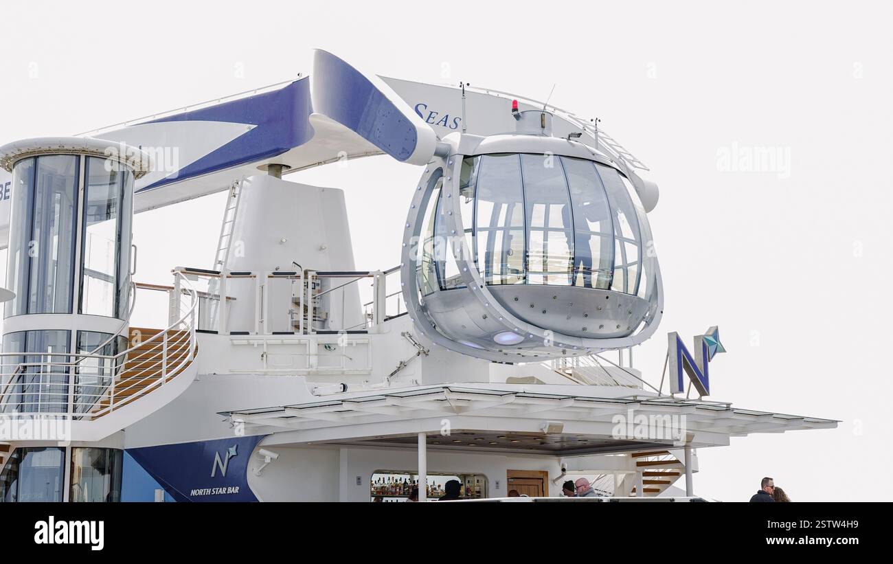 Futuristic glass sphere 360-degree views in the North Star observation ...