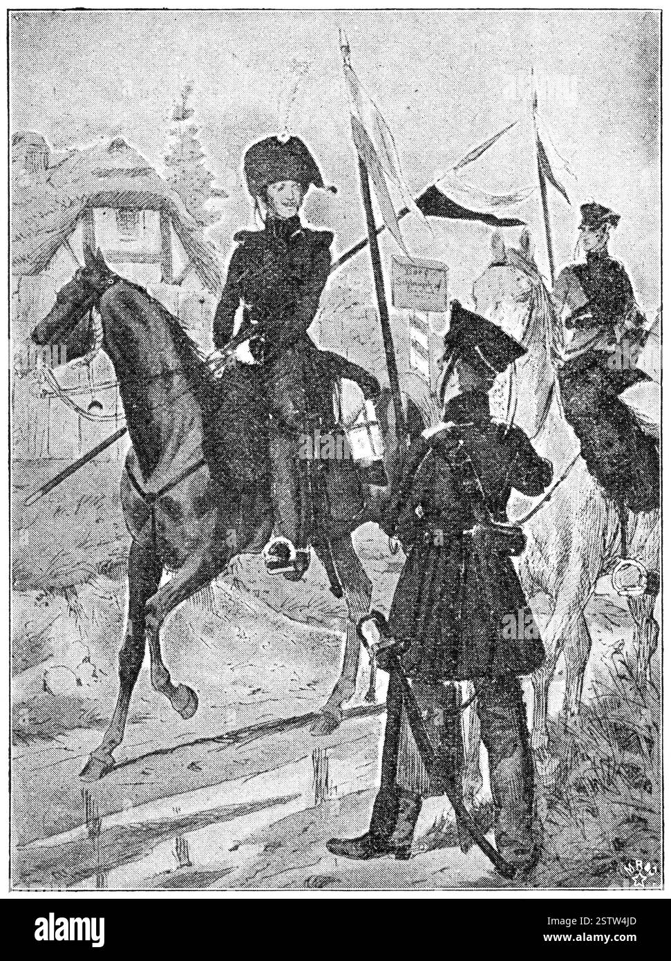 East Prussian National Cavalry Regiment (1813). Illustration of the ...