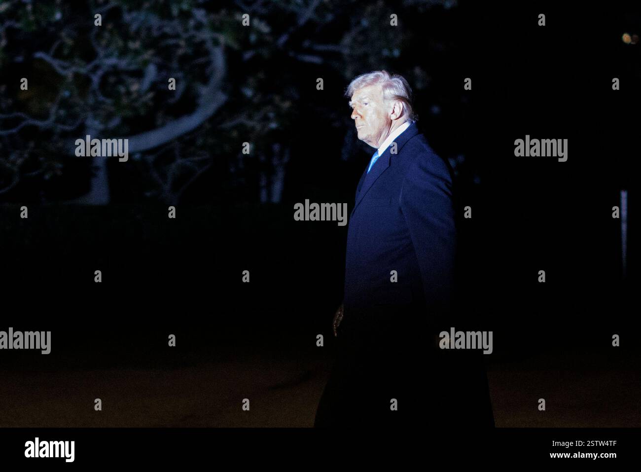 President Donald Trump arrives at the White House in Washington DC on ...