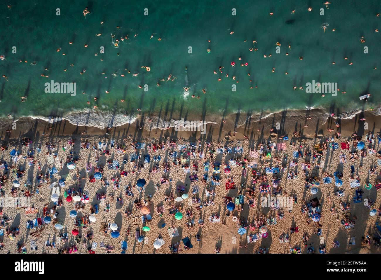 Aerial view sunbathing on hi-res stock photography and images - Alamy