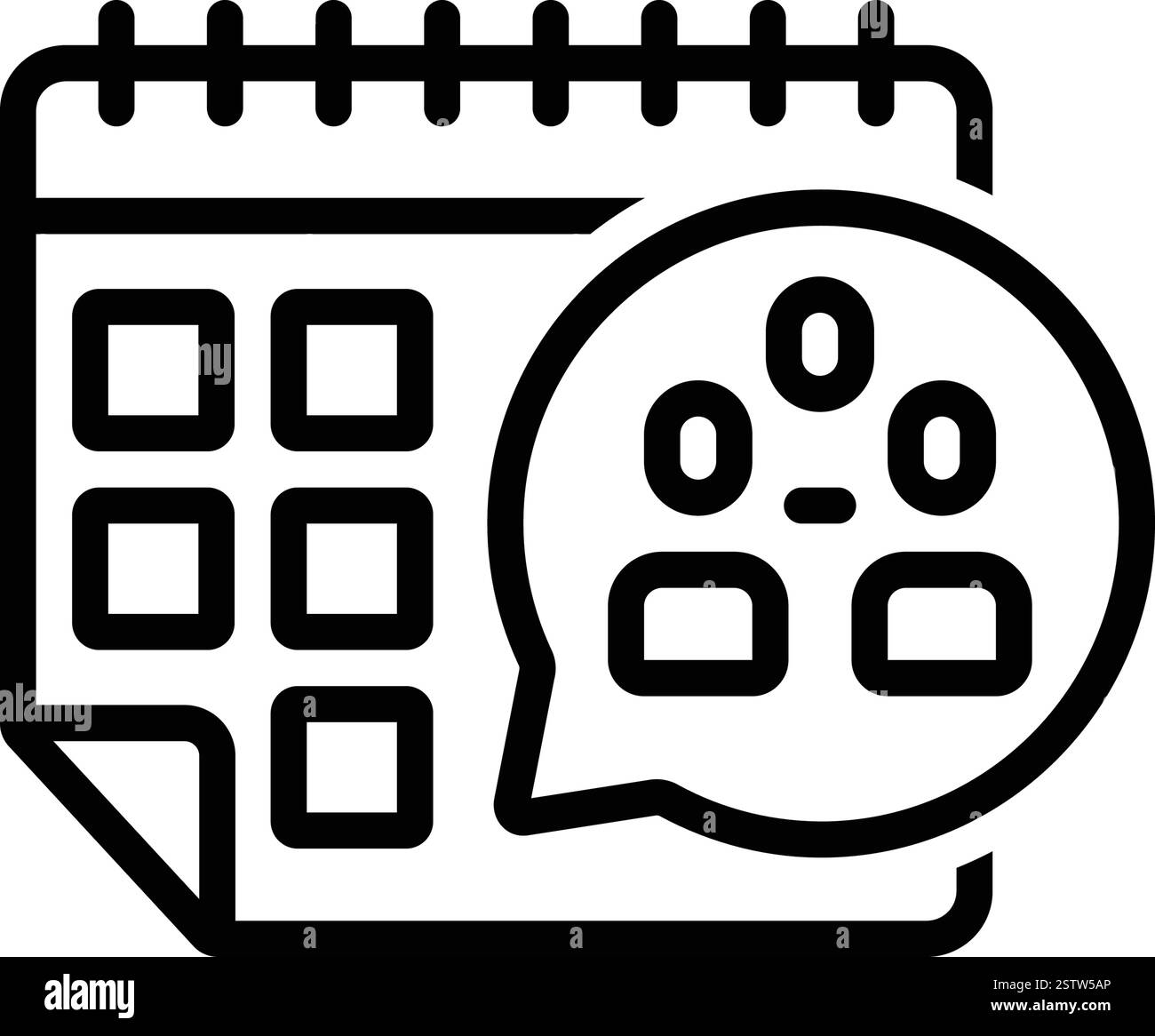 Icon meeting planner Black and White Stock Photos & Images - Alamy