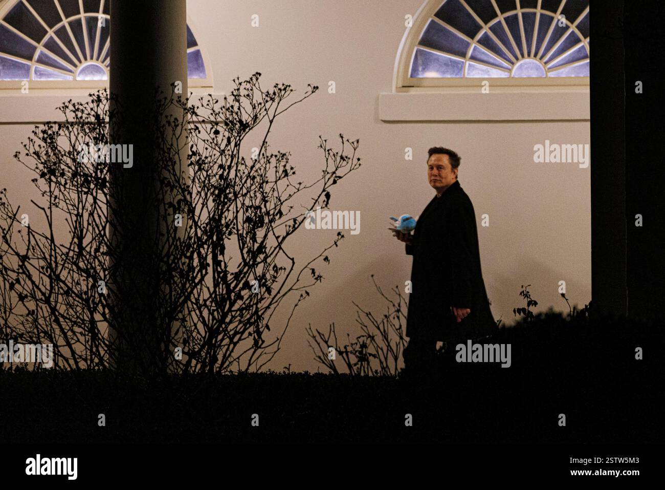 Washington, United States. 19th Feb, 2025. Elon Musk is seen with an ...