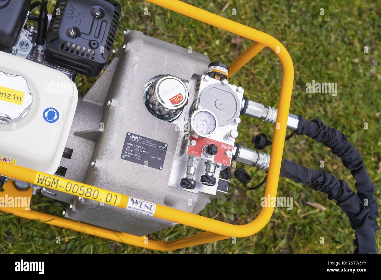 Technical equipment on a green area used for industrial processes, Wend ...