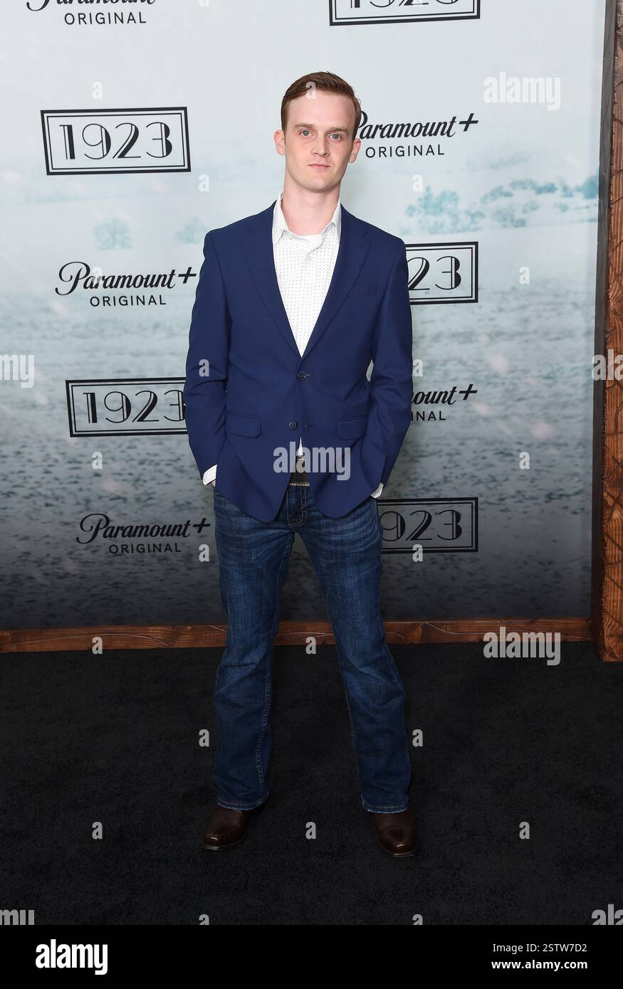 Justin Stella arriving at the season two premiere of “1923”held at the ...