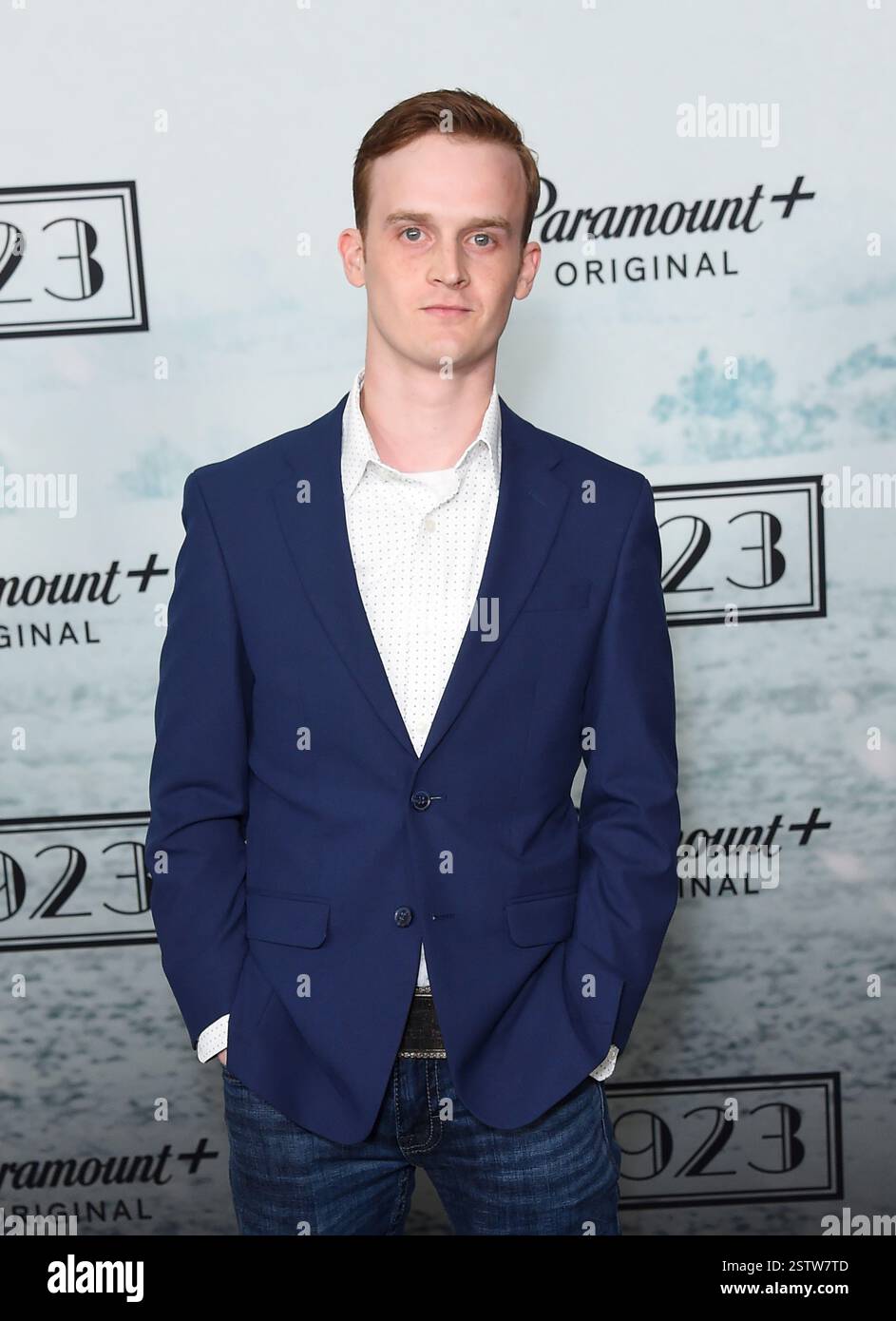 Justin Stella arriving at the season two premiere of “1923”held at the ...