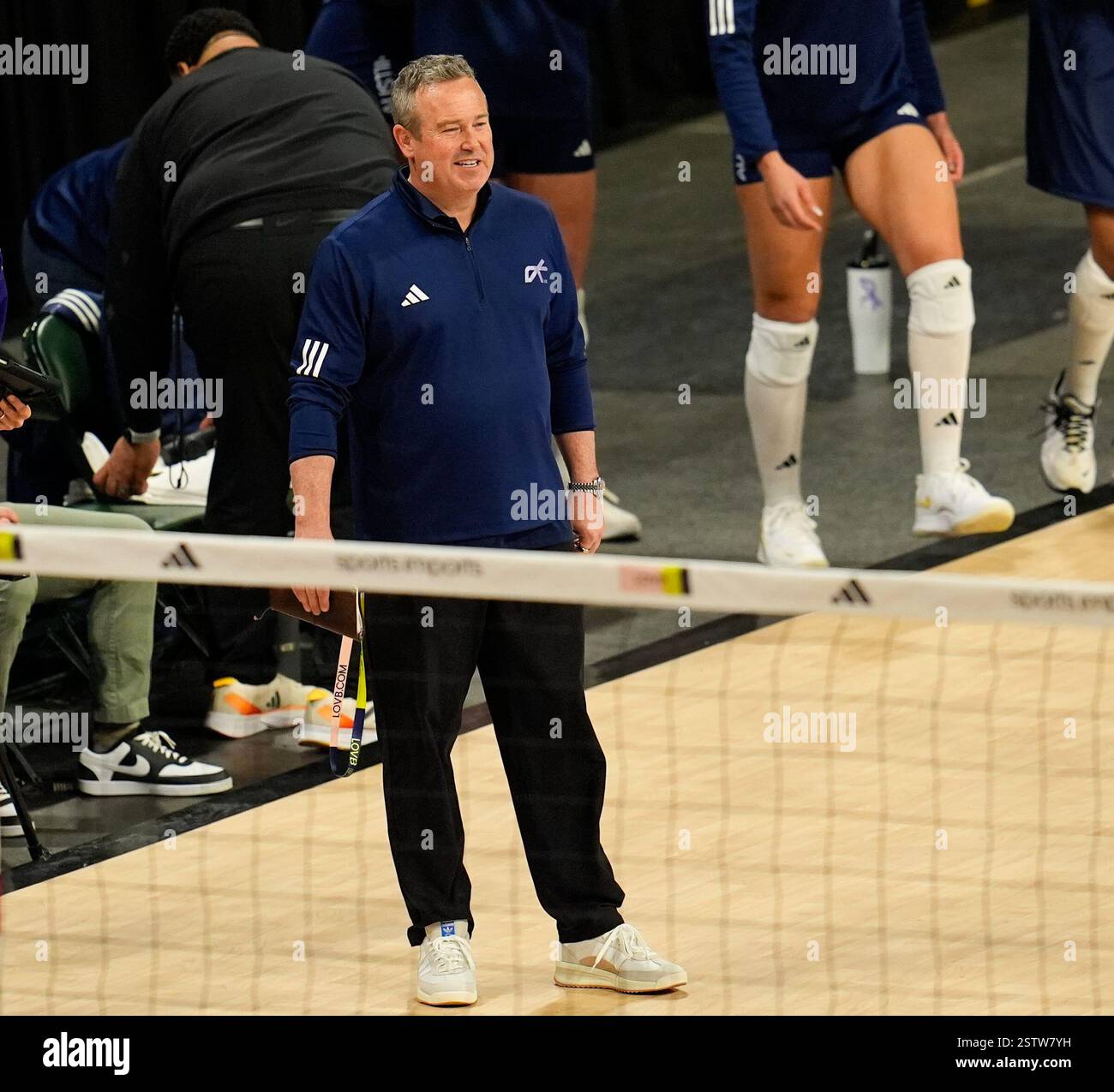 Cedar Park, Texas, USA. 19th Feb, 2025. Austin head coach CHRIS MCGOWN ...
