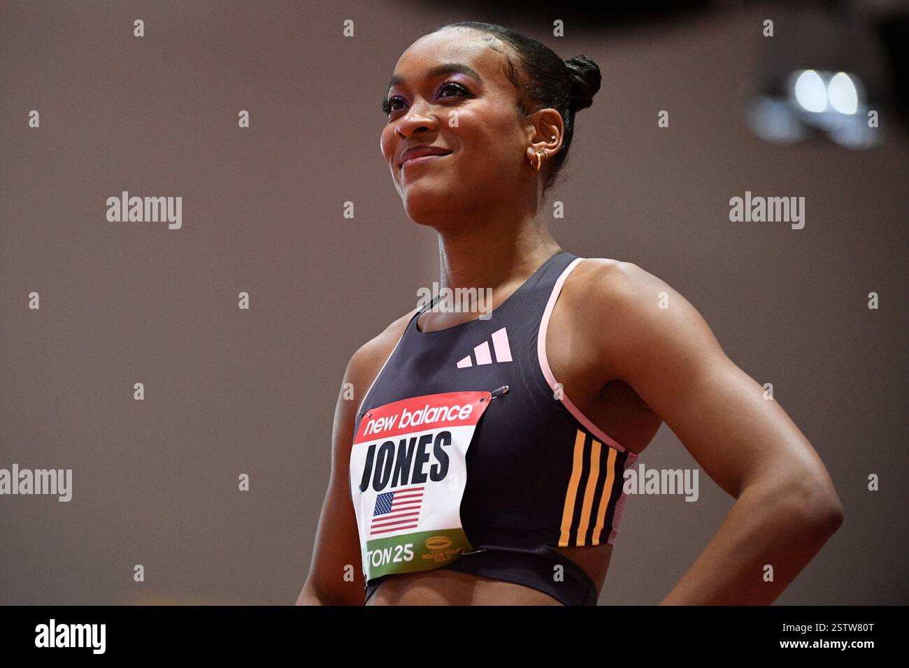 BOSTON, MA - FEBRUARY 02: Jasmine Jones of the United States looks on ...